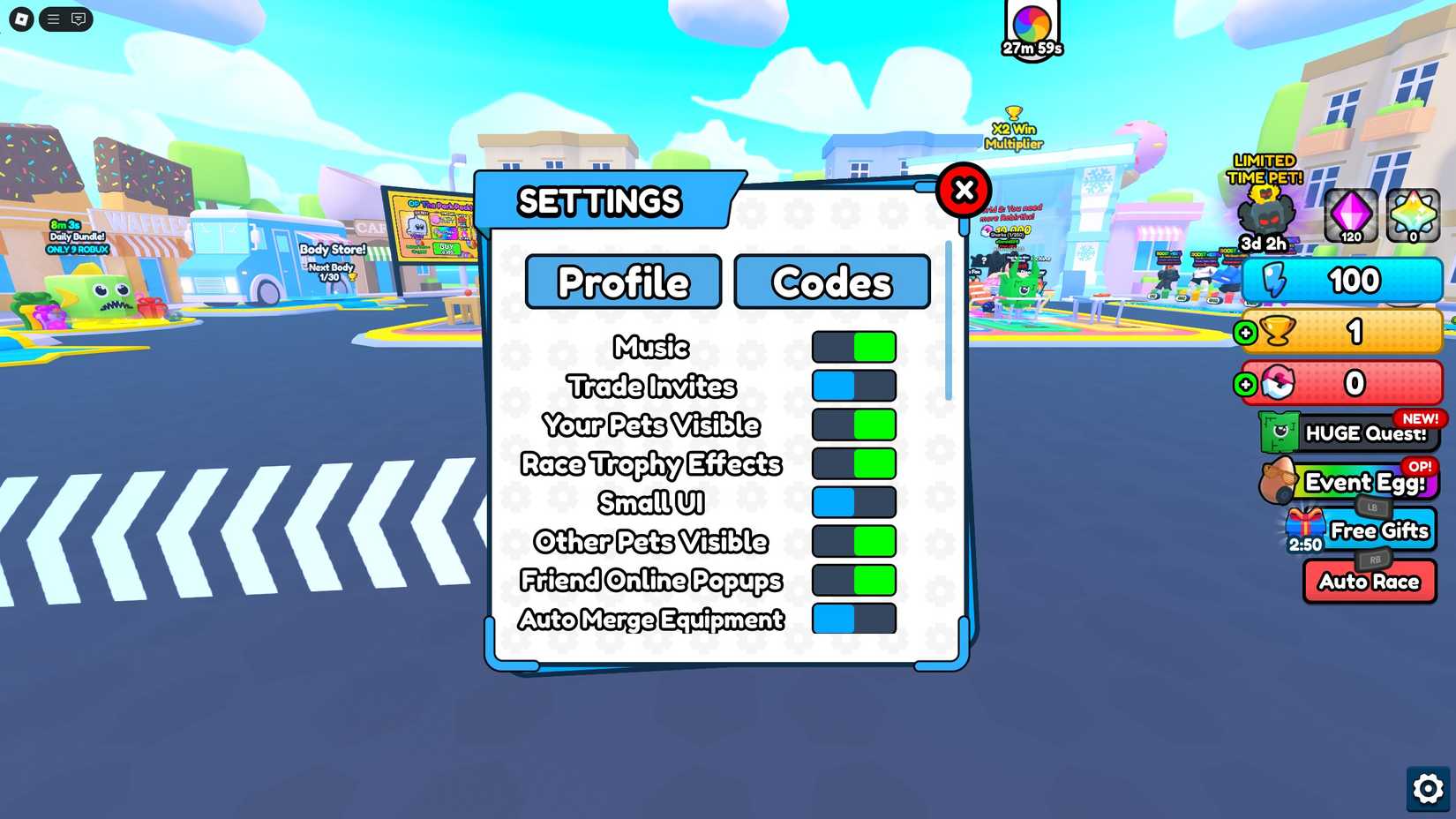 Fat Training Codes - Roblox