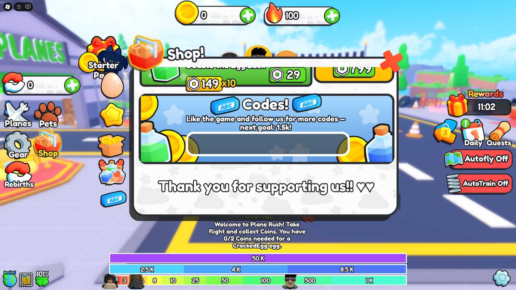 Train A Plane Codes - Roblox