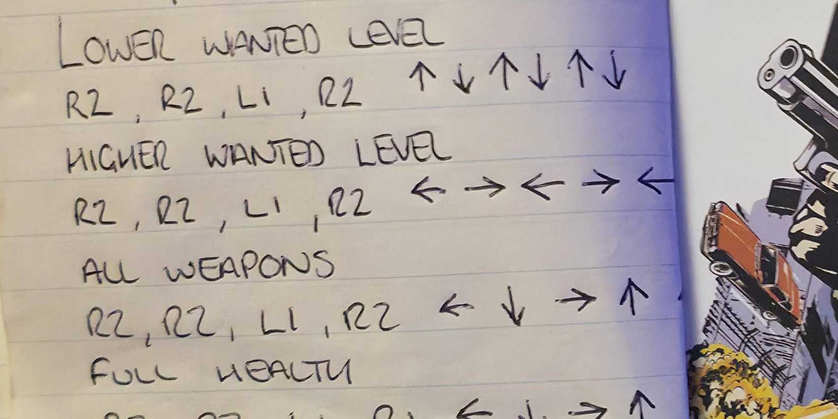 GTA Fan Purchases An Old PS2 Copy With Previous Owner's Hand-Written Cheats