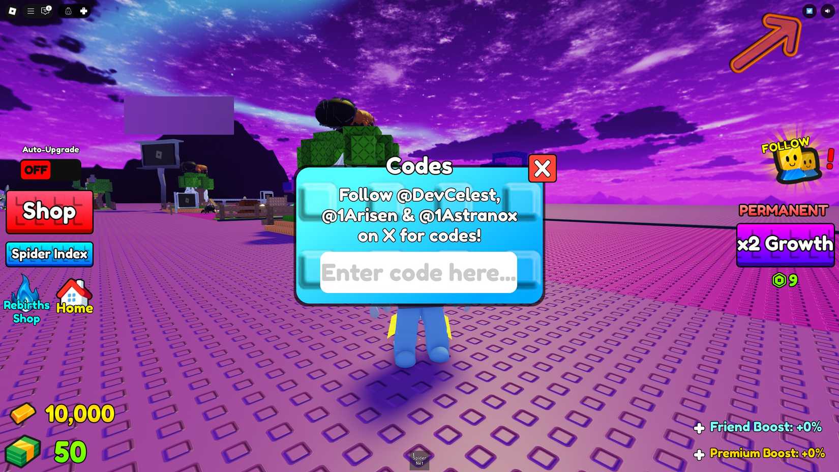 Feed A Spider Codes - Roblox