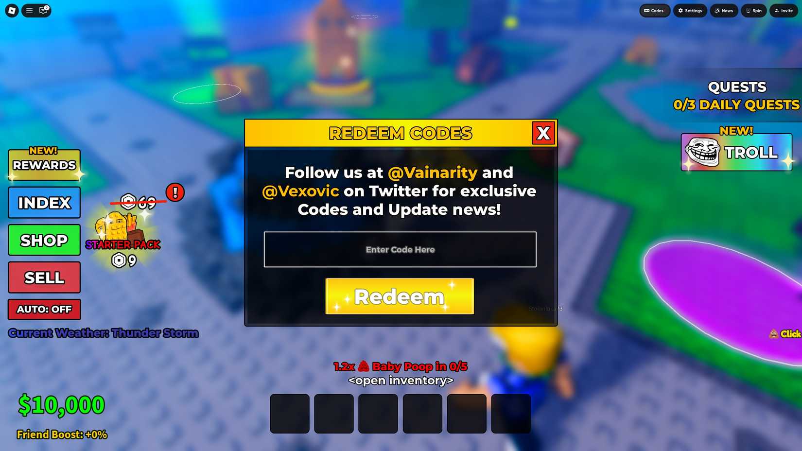 Poop A Brainrot Codes - Roblox