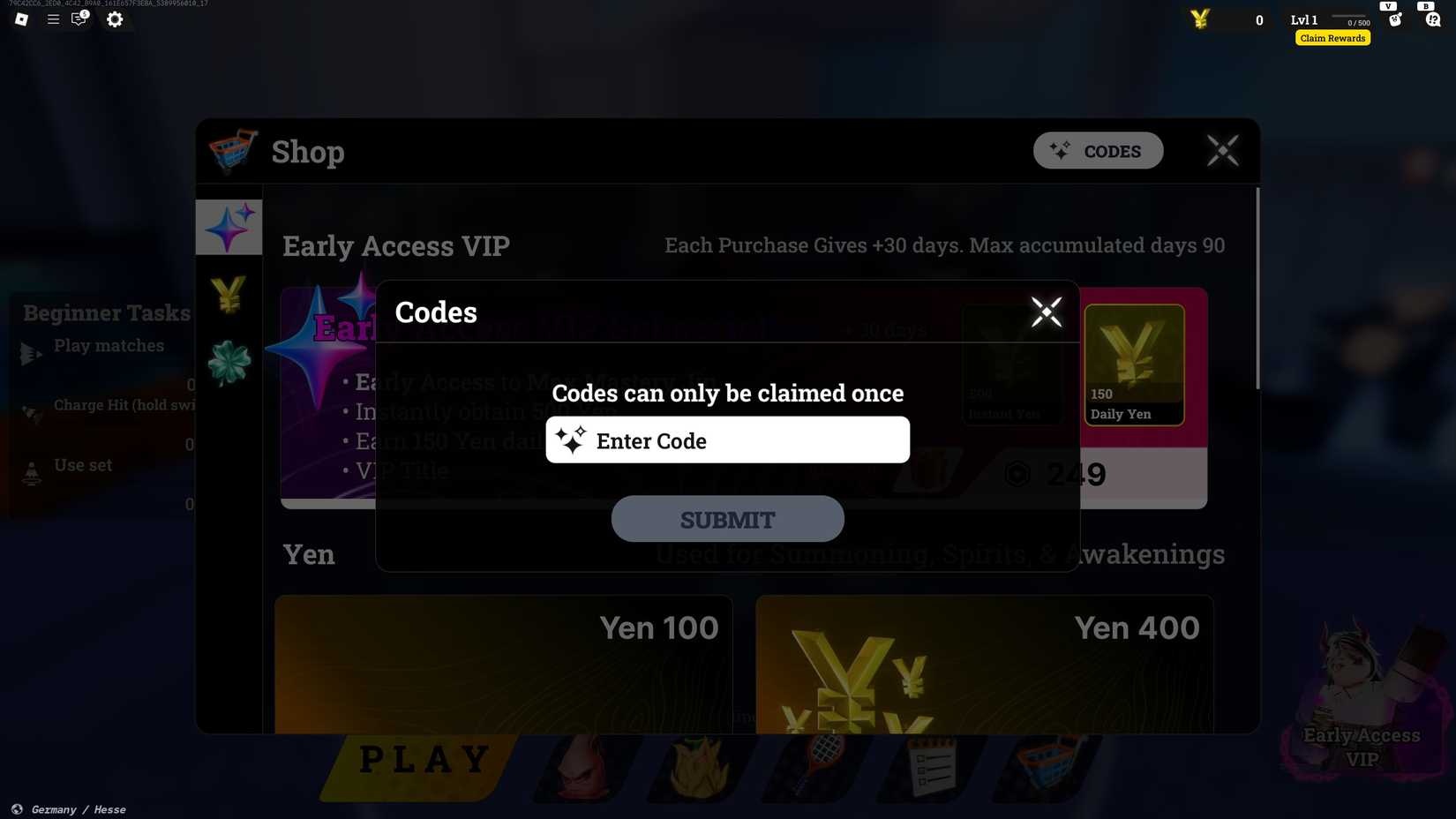 Racket Rivals Codes - Roblox