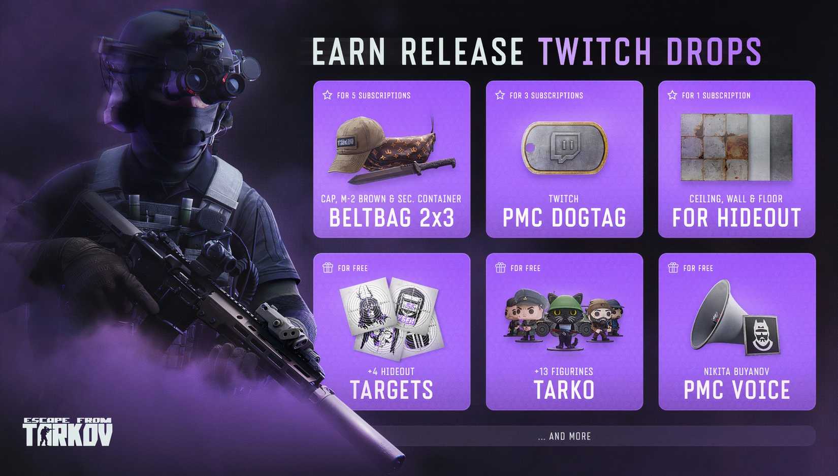 How To Earn All Twitch Drop Rewards For Escape From Tarkov