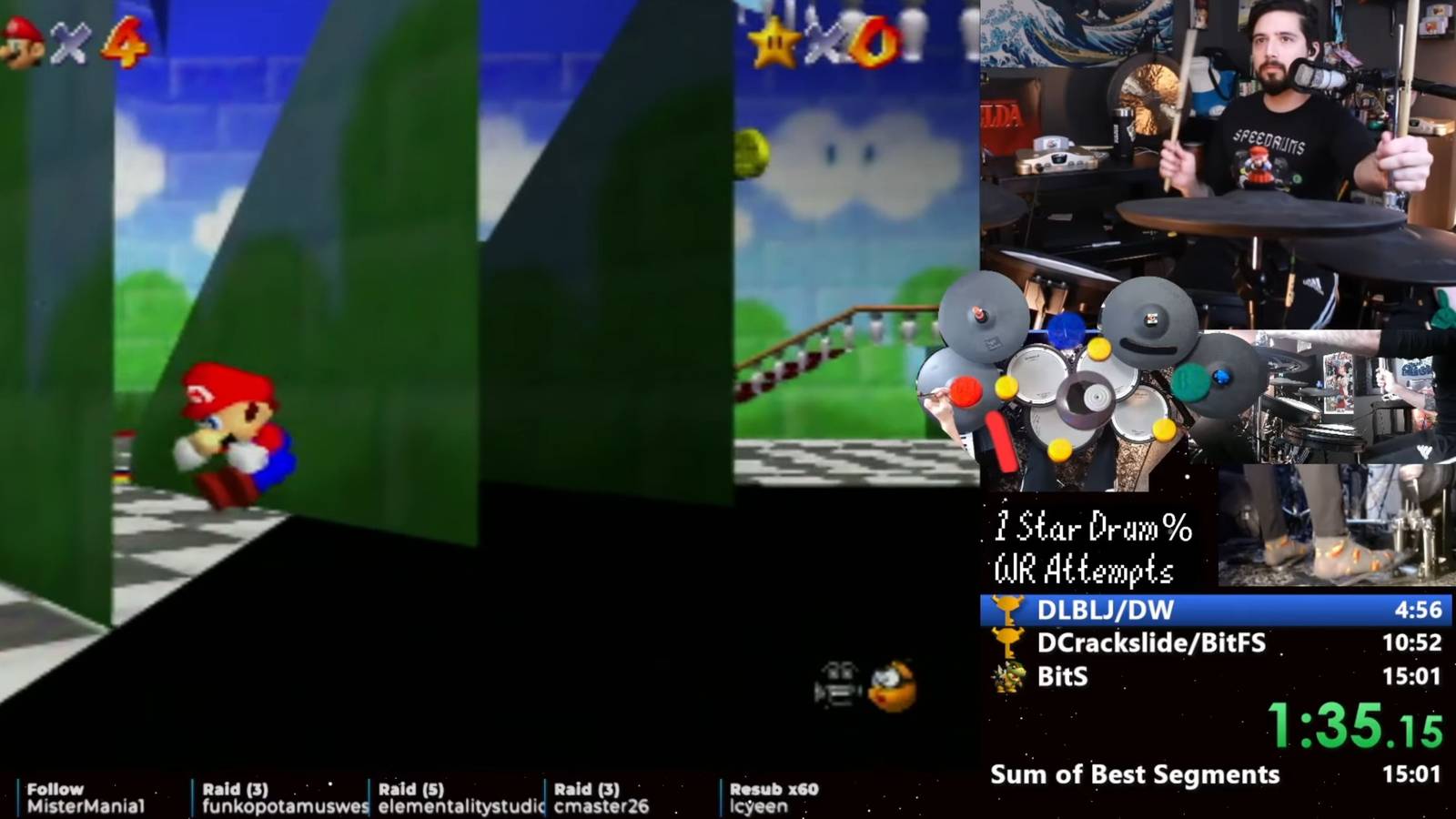 Super Mario 64 Can Be Speedran On A Drumkit, Only Getting One Star