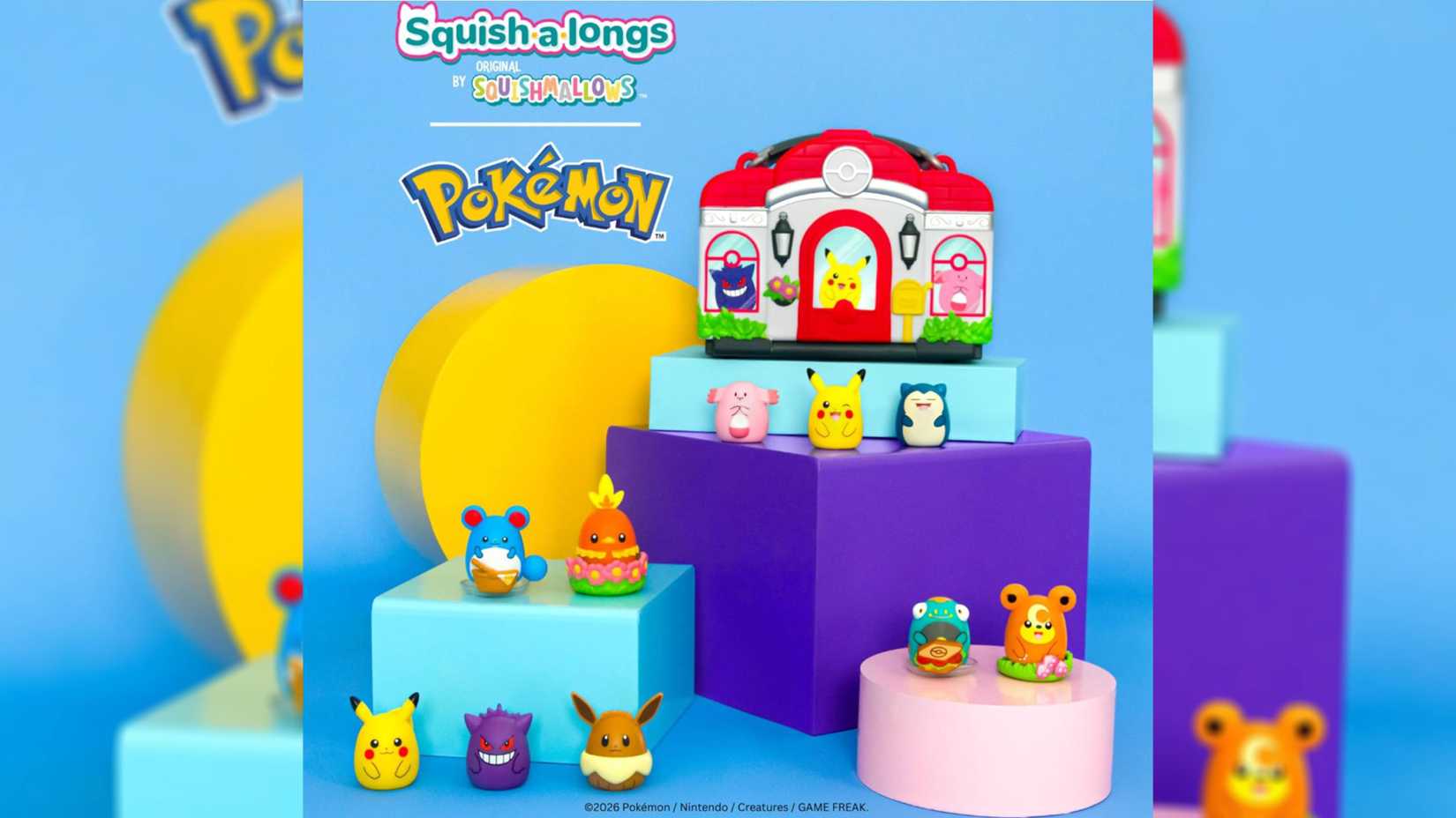 Pokemon Center Squish-A-Longs Squishmallows Playset Revealed