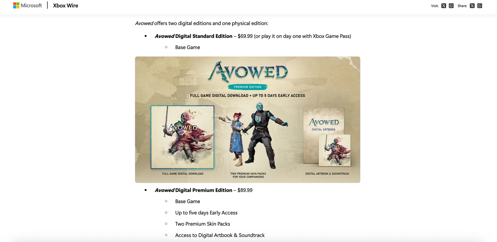 Avowed Coming To PlayStation 5 On February 17