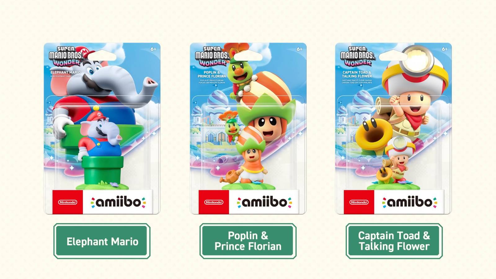 Super Mario Bros. Wonder Amiibo Revealed, Coming March 26