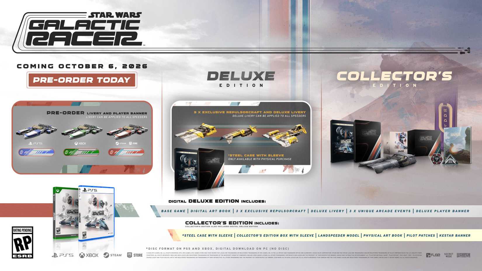 Star Wars: Galactic Racer Pre-Order Bonus, Editions, Prices, And ...