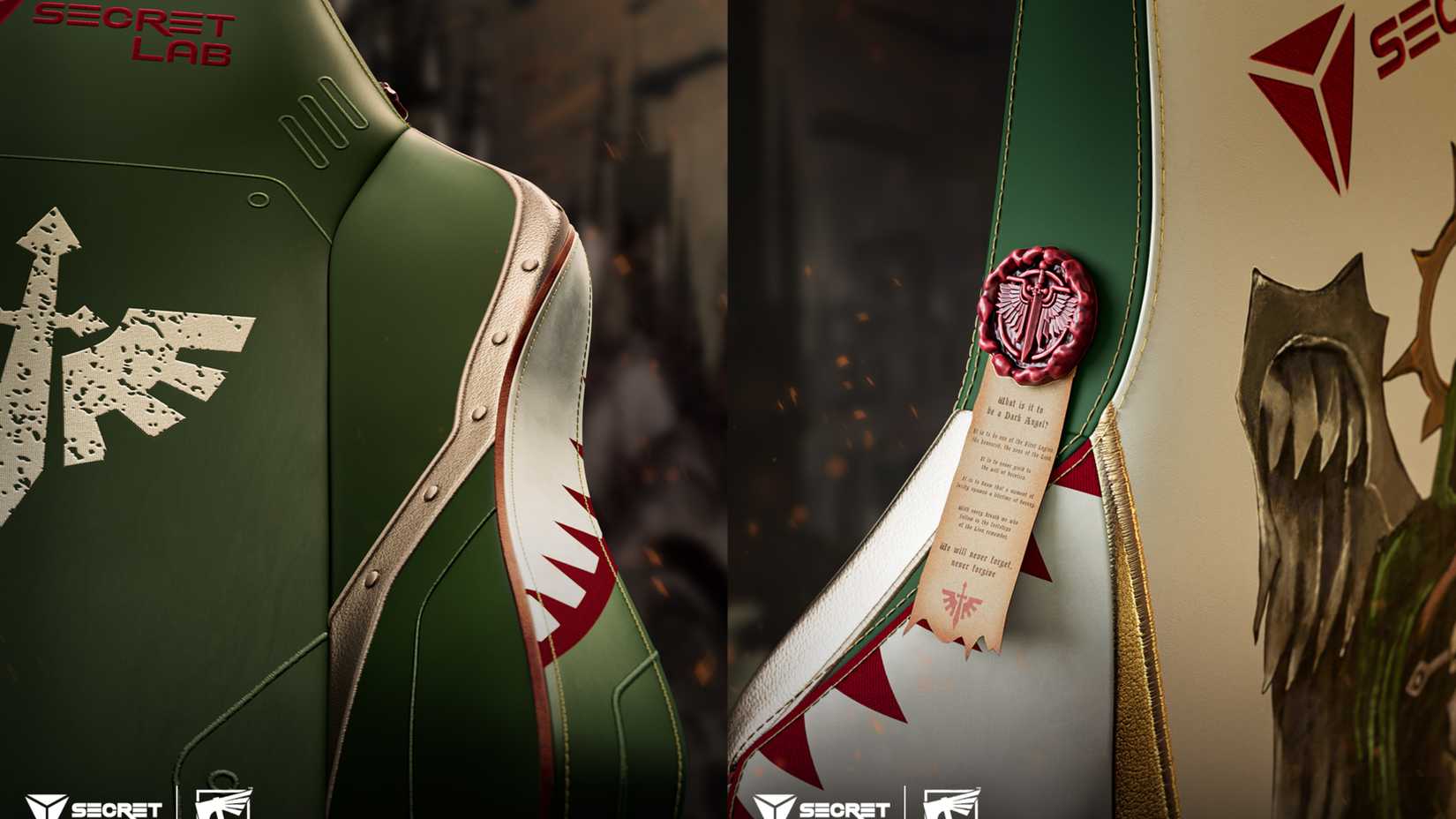 Warhammer 40K Dark Angels Edition Titan Evo Chair Revealed By Secretlab