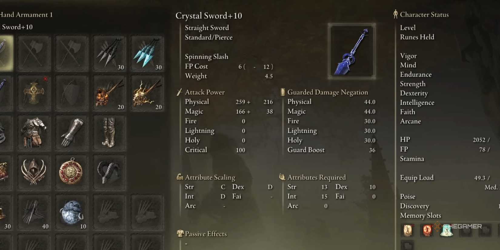 crystal sword elden ring