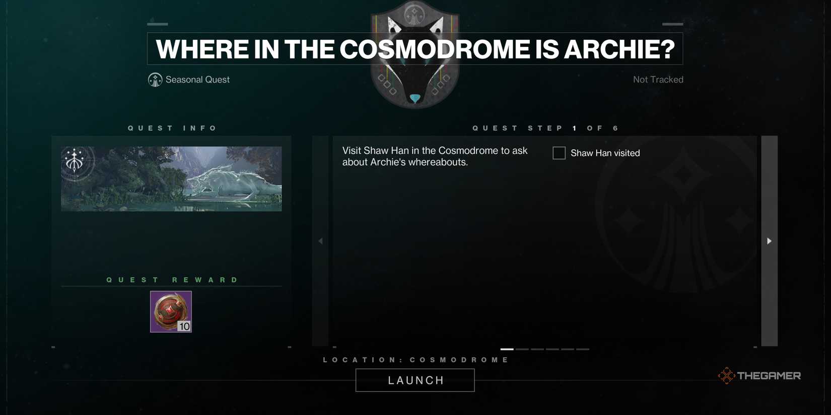 Archie's Cosmodrome Location - Destiny 2: Into the Light