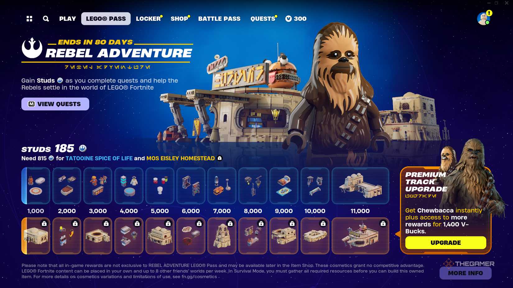 All Rewards In The Star Wars Pass In Lego Fortnite