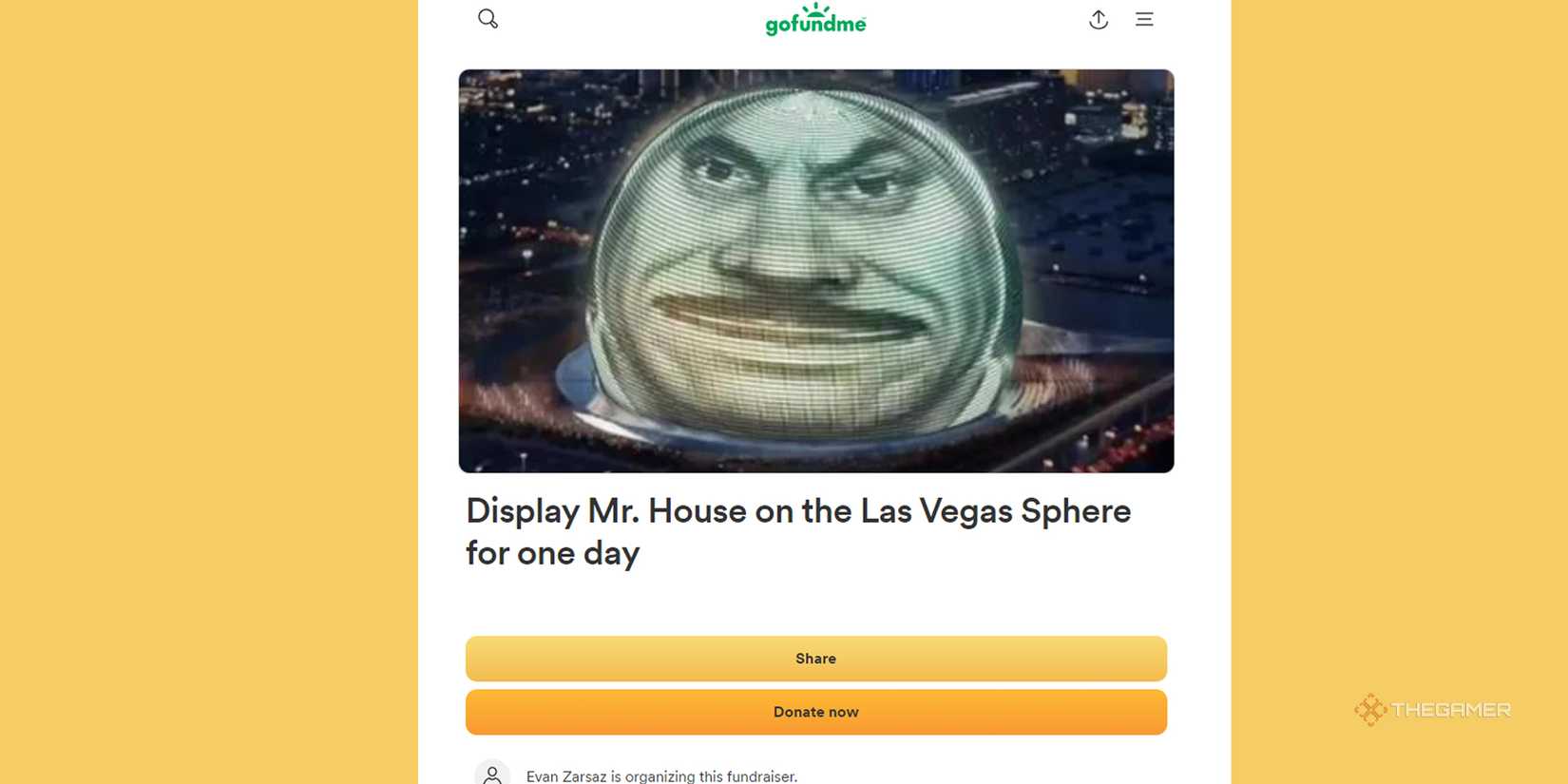Fallout Fans Raise $3,000 To Get Mr House On Vegas Sphere