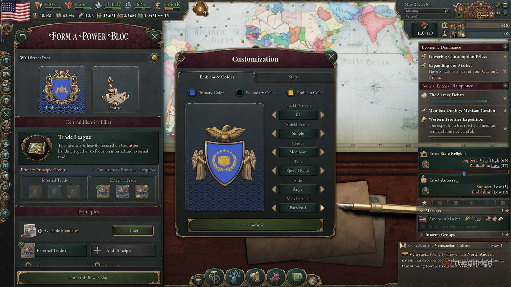 How To Form A Power Bloc In Victoria 3