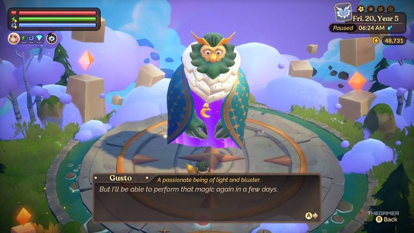 Gusto's Perks And What They Cost In Fae Farm: Skies Of Azoria