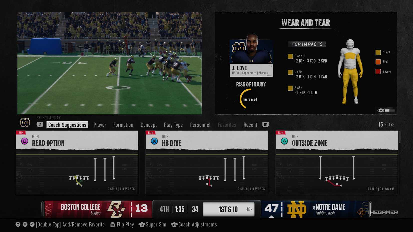How Wear And Tear Works In EA Sports College Football 25
