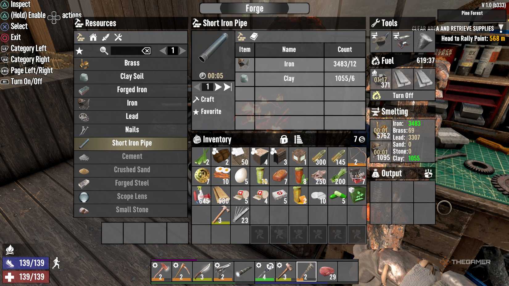 How To Smelt Iron In a Forge In 7 Days To Die