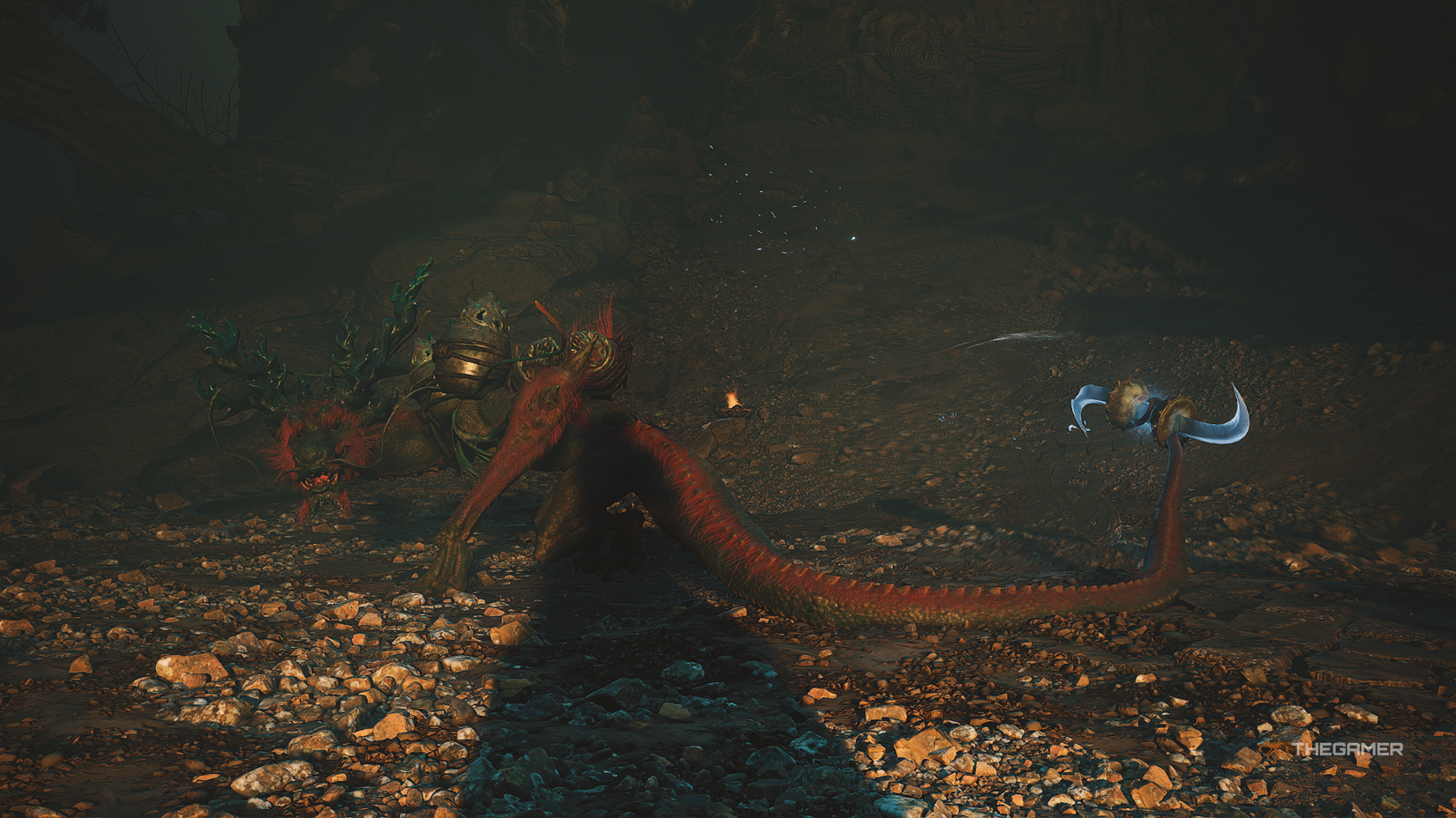 How To Defeat The Red Loong Boss In Black Myth: Wukong