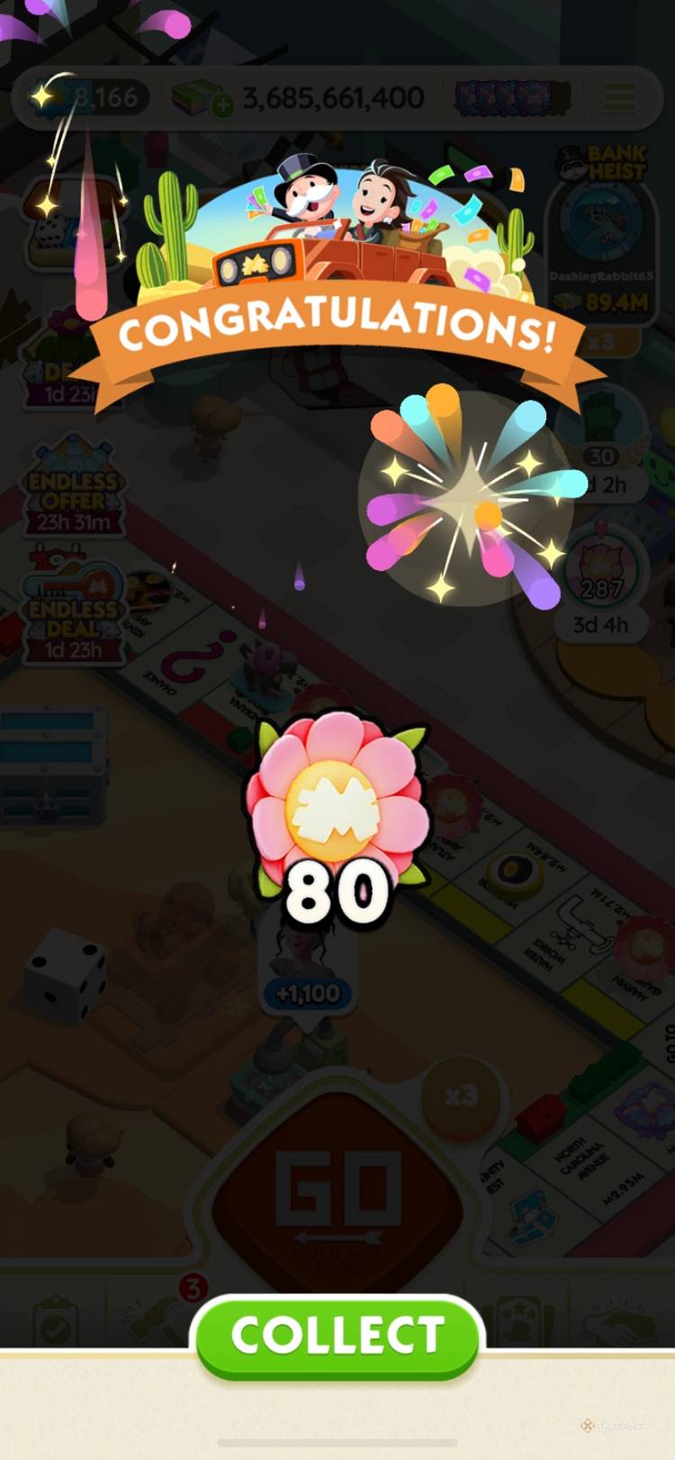 All Rewards In Desert Tour (September 21-24) In Monopoly Go