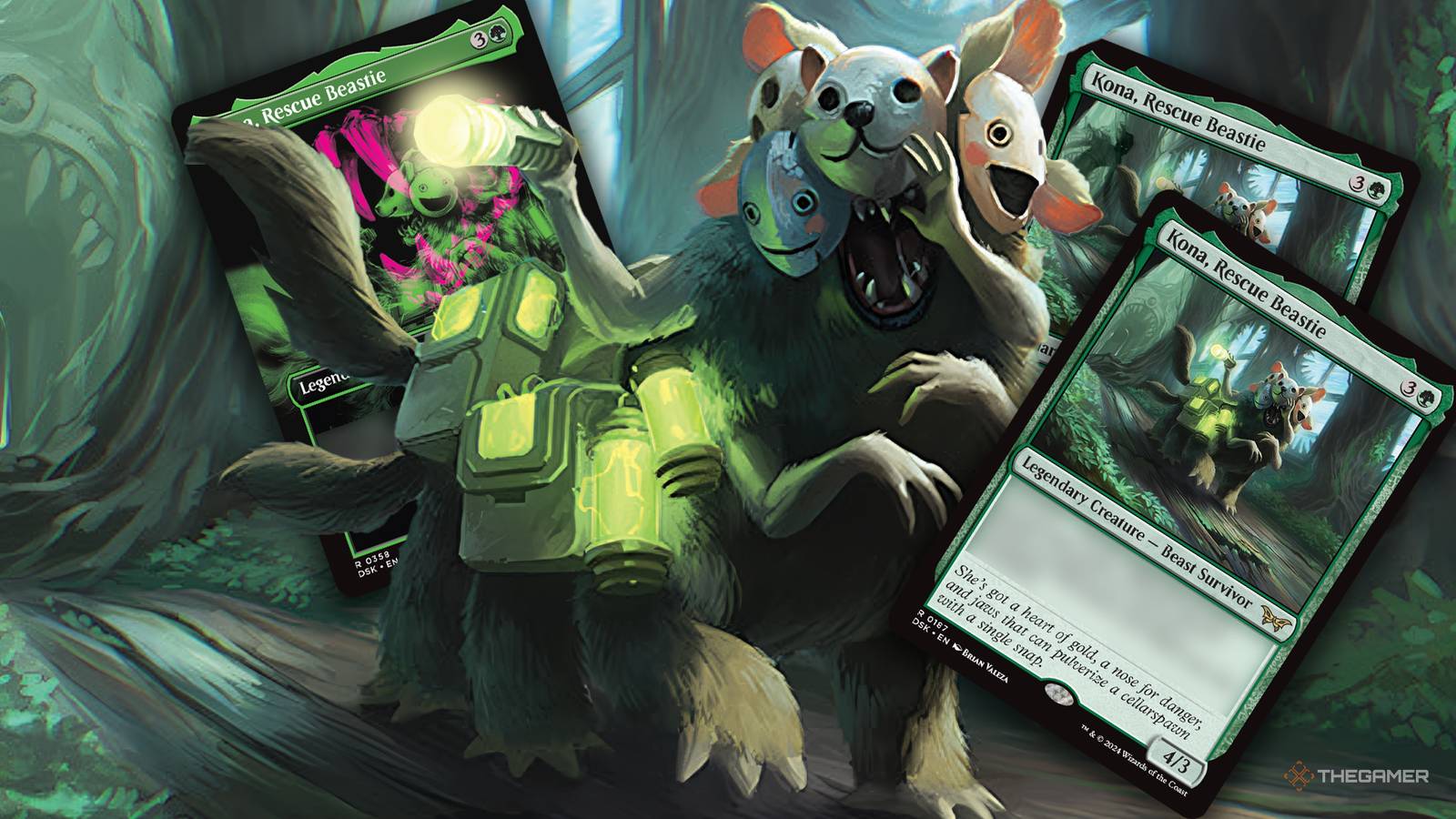 Exclusive Duskmourn Preview - Kona, Rescue Beastie - MTG