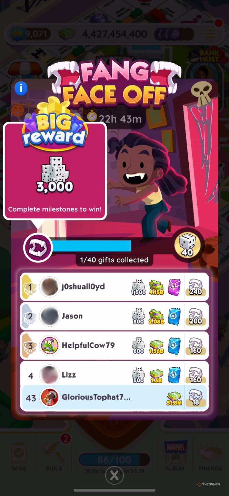 All Rewards In Fang Face Off (October 30-31) In Monopoly Go