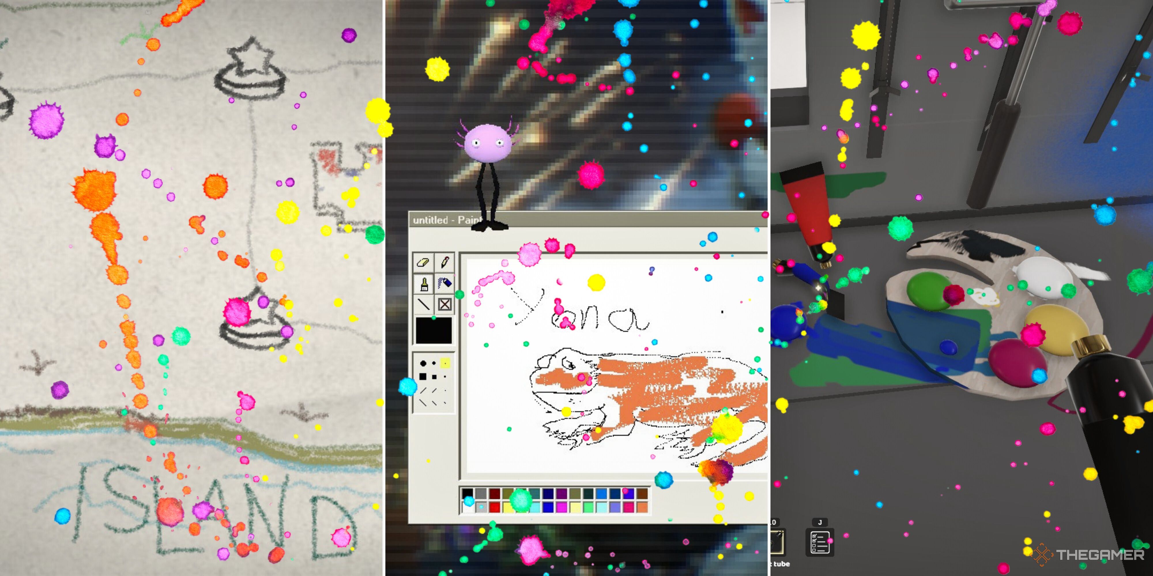 Video Games Paint Splatter