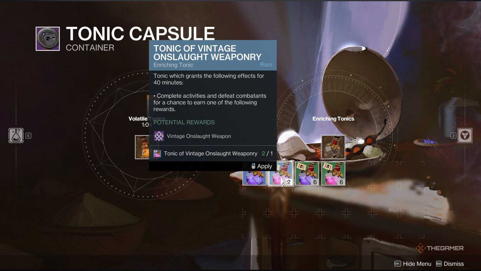 How To Craft And Use Tonics In Destiny 2: Revenant