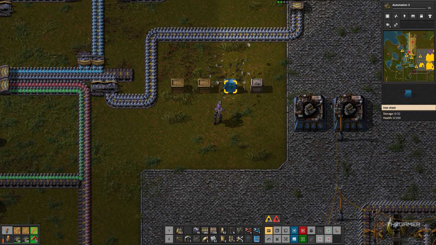 How To Move And Destroy Items In Factorio