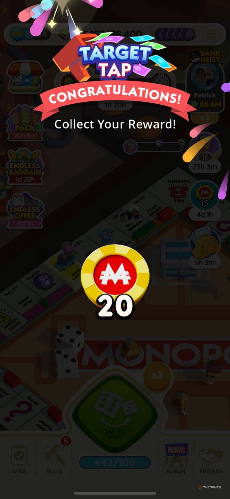 All Rewards In Target Tap (October 16-17) In Monopoly Go