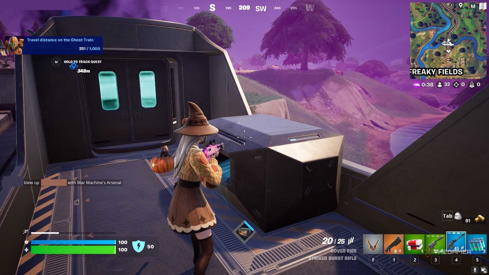 How To Travel Distance On The Ghost Train In Fortnite