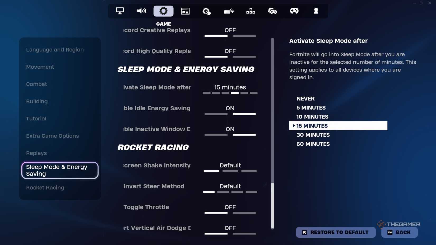 How To Disable Sleep Mode In Fortnite