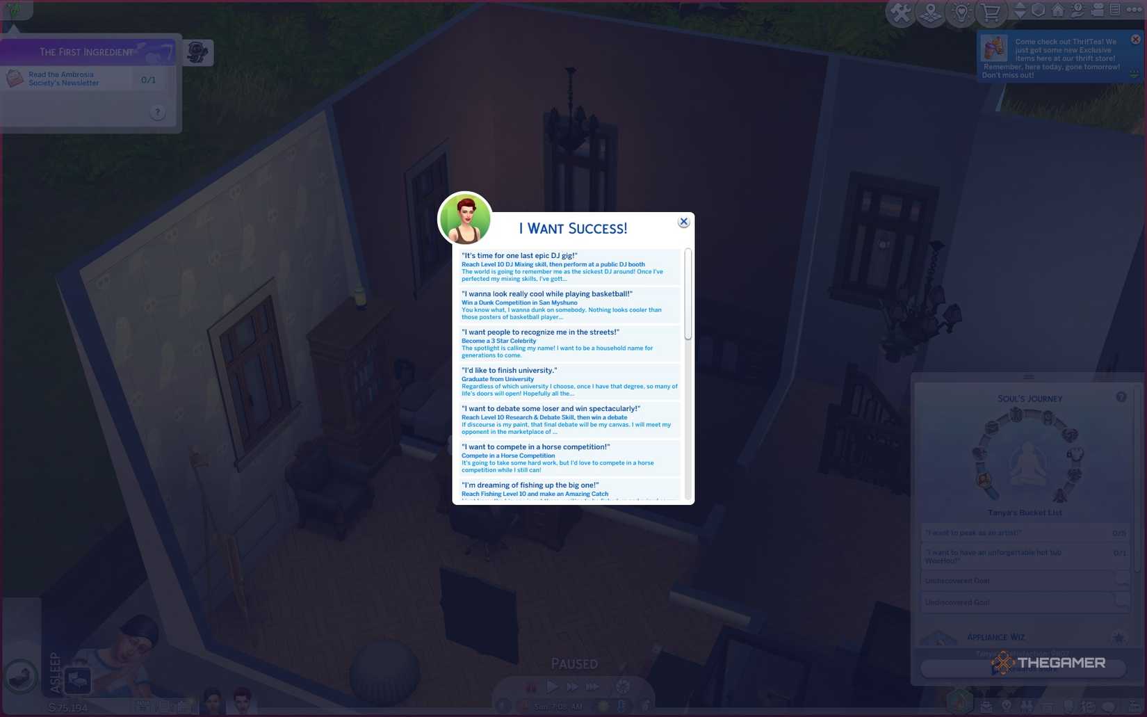 How Do Bucket Lists Work In The Sims 4: Life & Death?