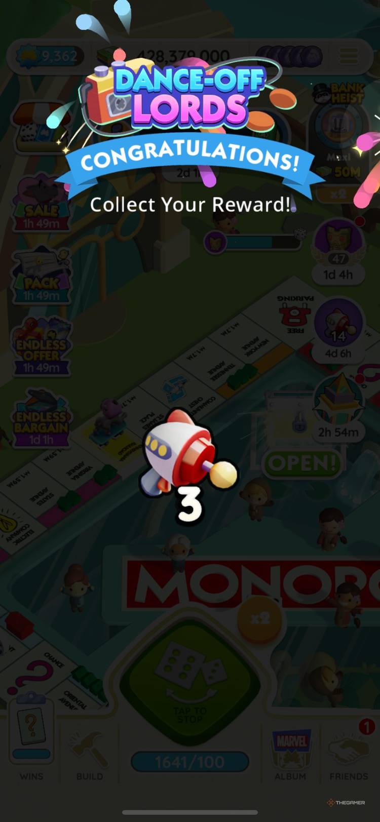 All Rewards In Dance-Off Lords (November 20-21) In Monopoly Go