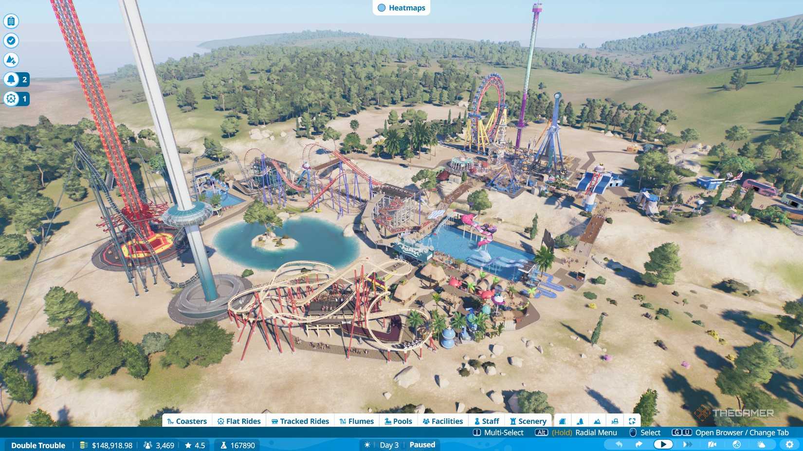All Objectives In The Double Trouble Scenario In Planet Coaster 2