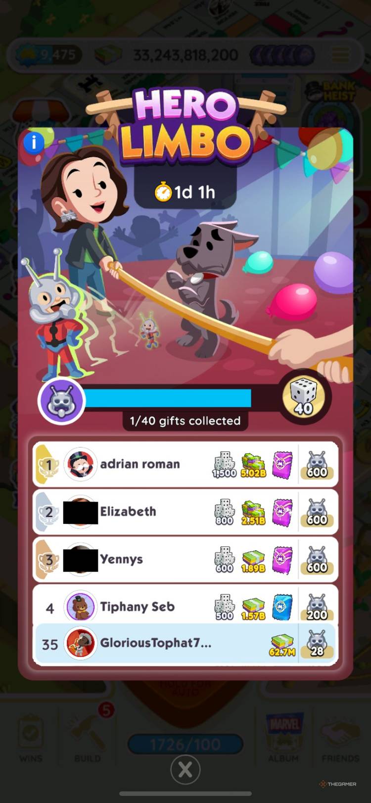 All Rewards In Hero Limbo (December 1-2) In Monopoly Go