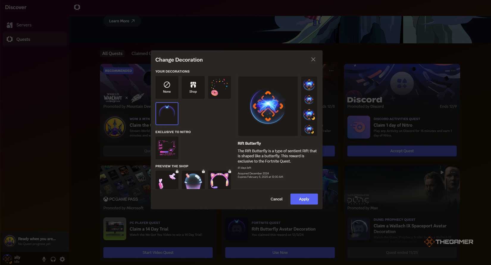 How To Get The Fortnite Rift Butterfly Avatar Decoration In Discord