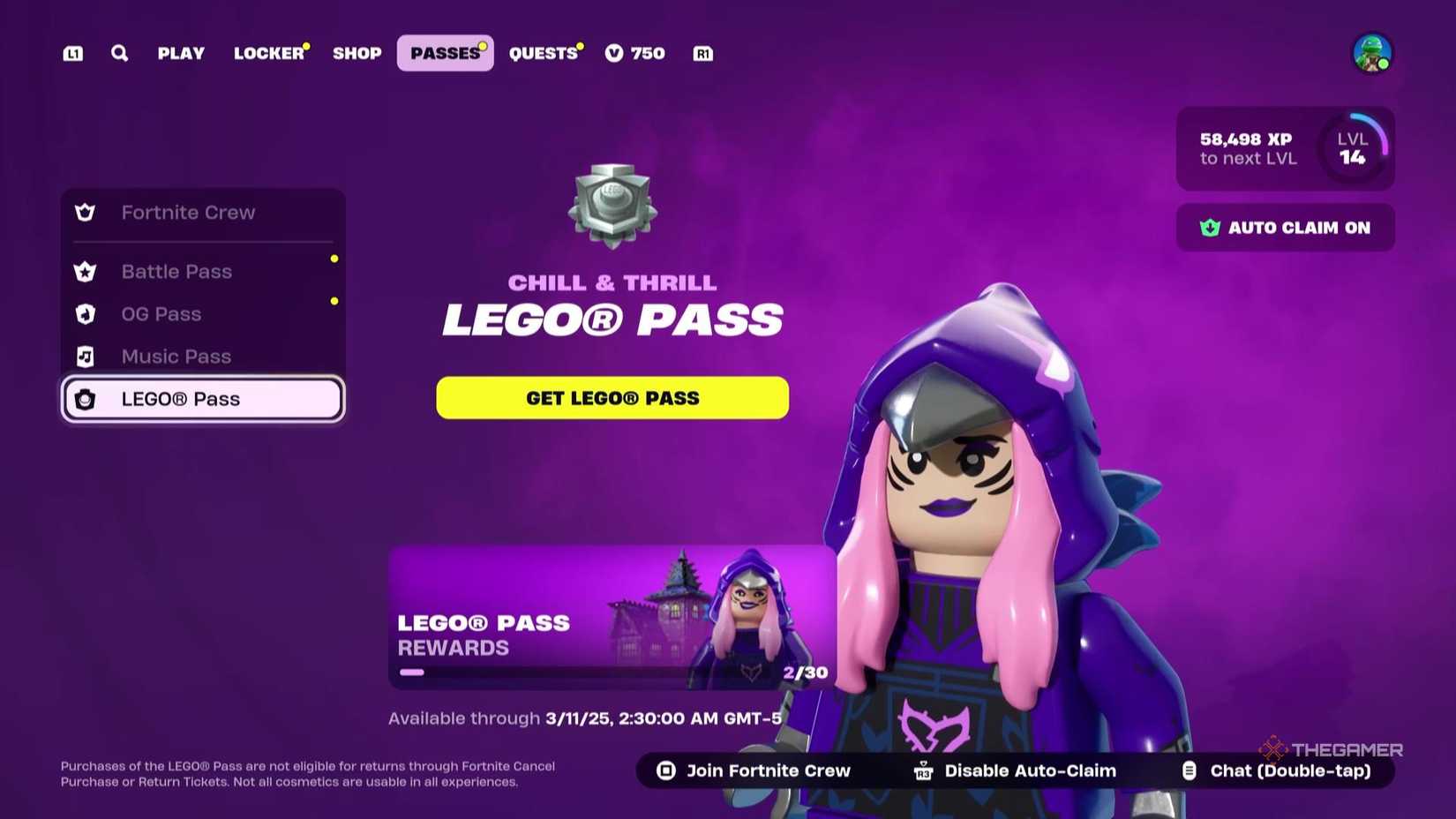 All Items And Cosmetics In The Chill & Thrill Pass In Lego Fortnite Odyssey