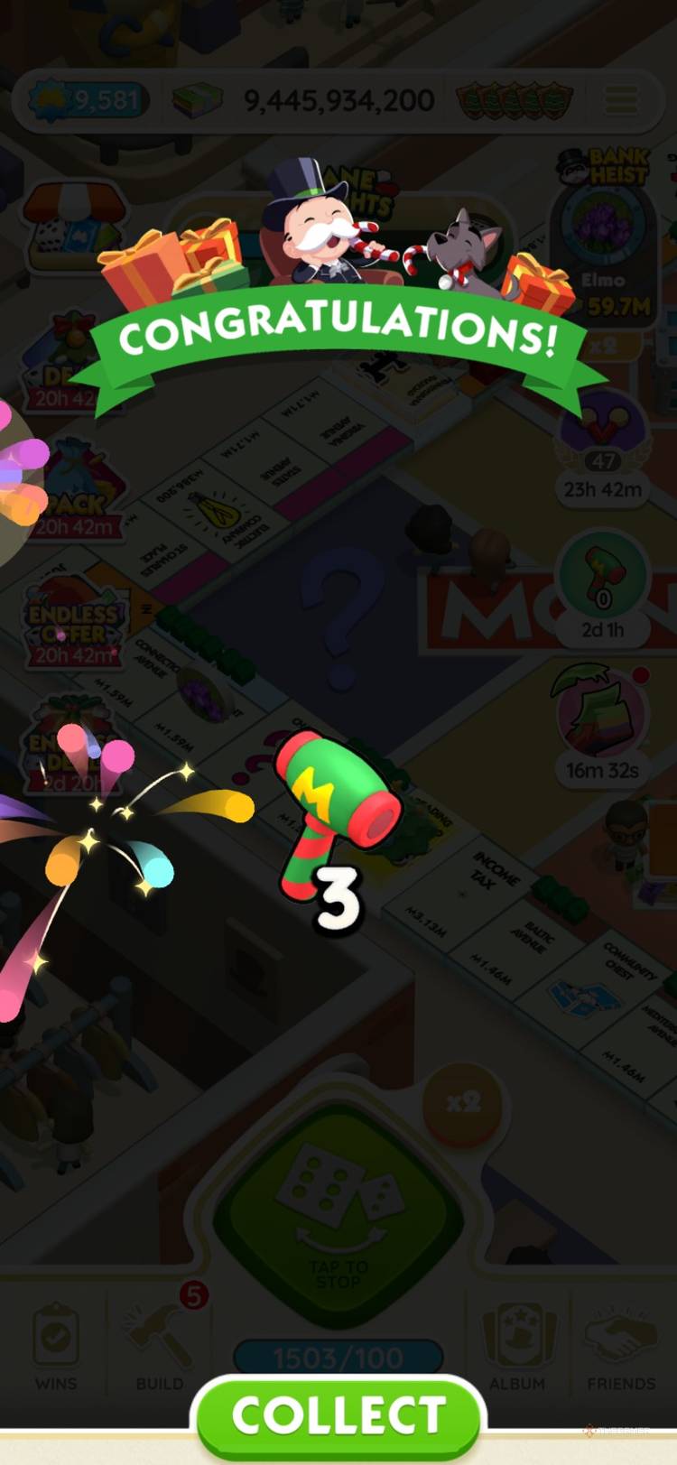 All Rewards In Cane Delights (December 7-9) In Monopoly Go