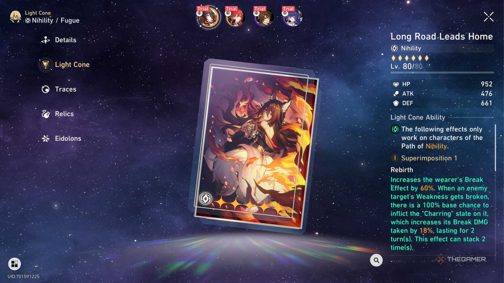 The Best Relics And Light Cones For Fugue In Honkai: Star Rail