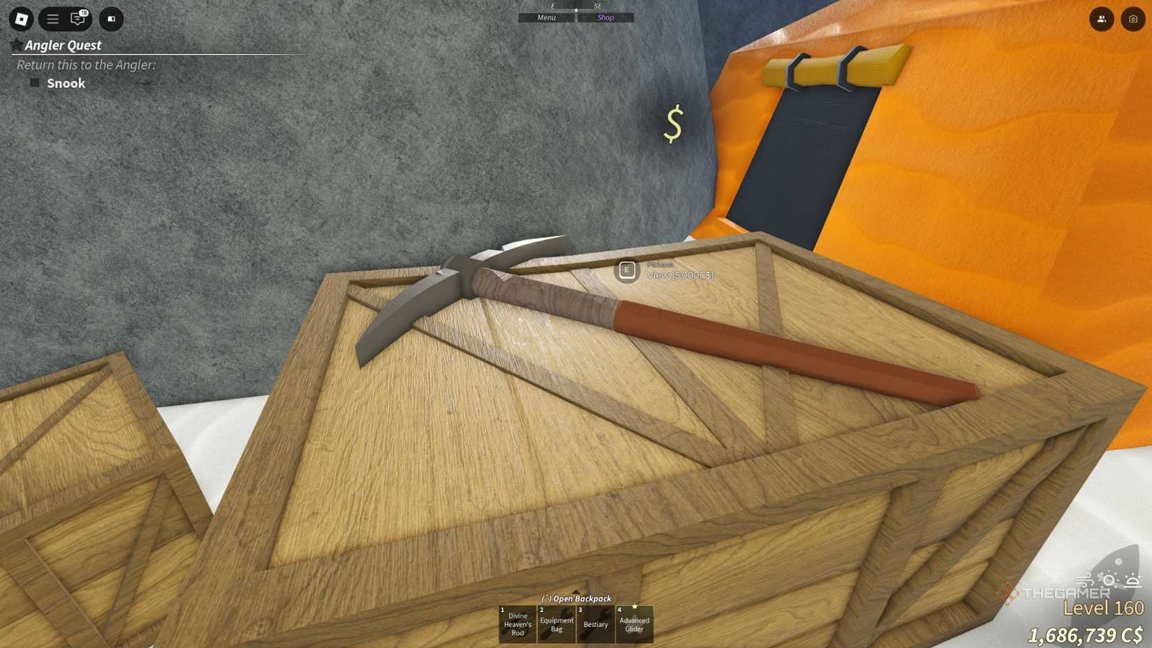 How To Get And Use The Pickaxe In Roblox: Fisch