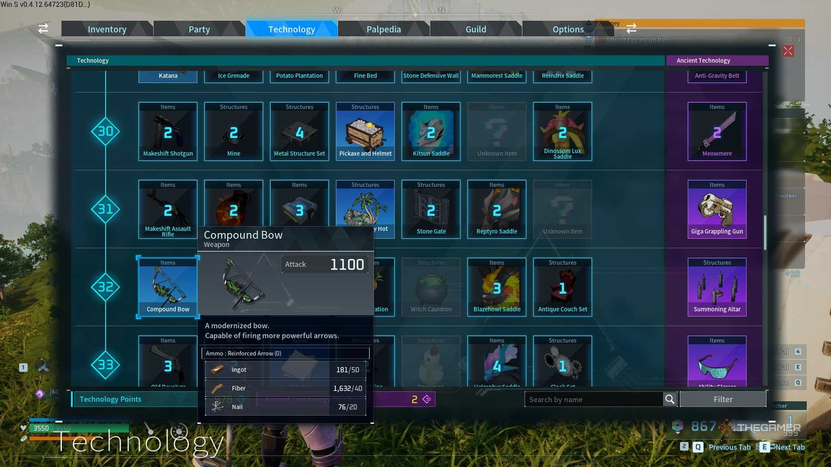 compound bow palworld