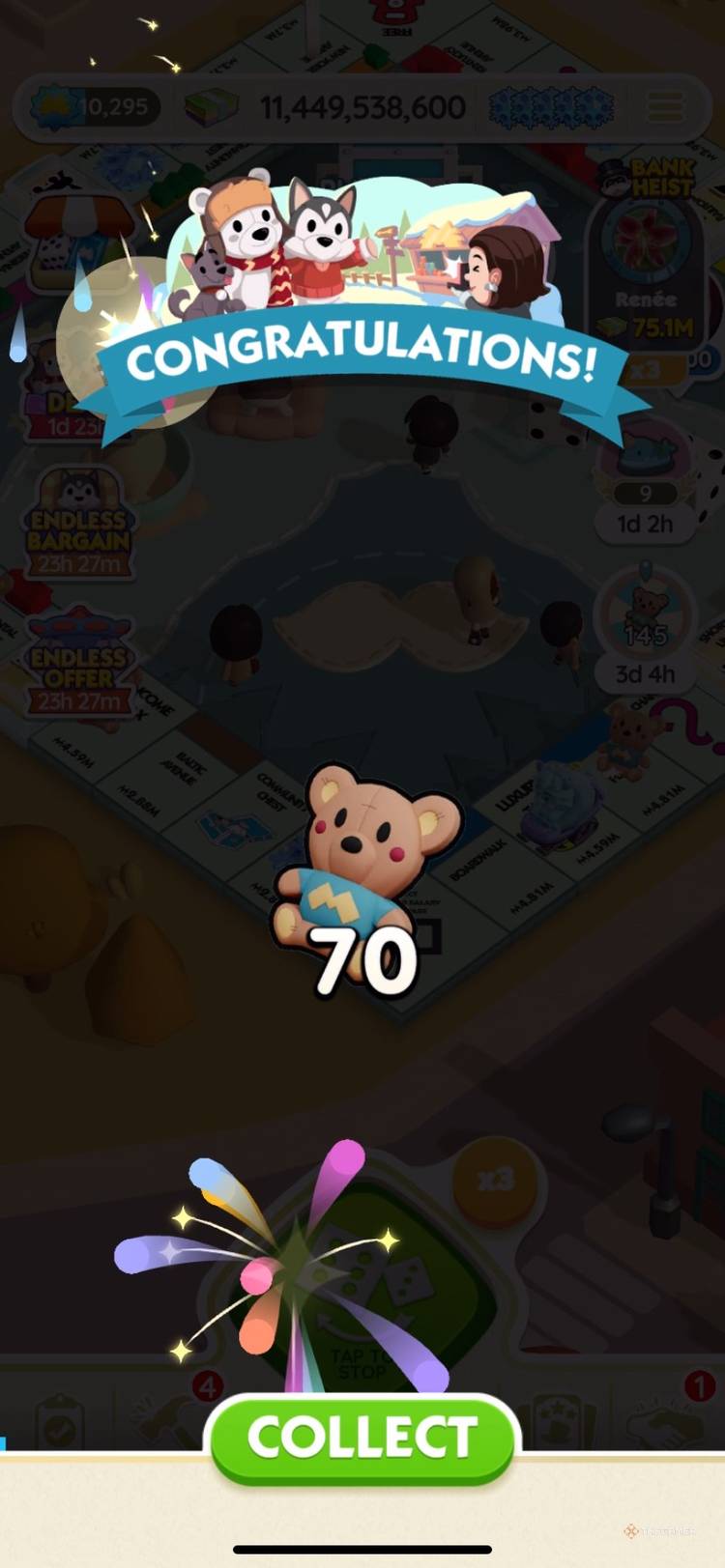 All Plush Parade Rewards (January 26-29) In Monopoly Go