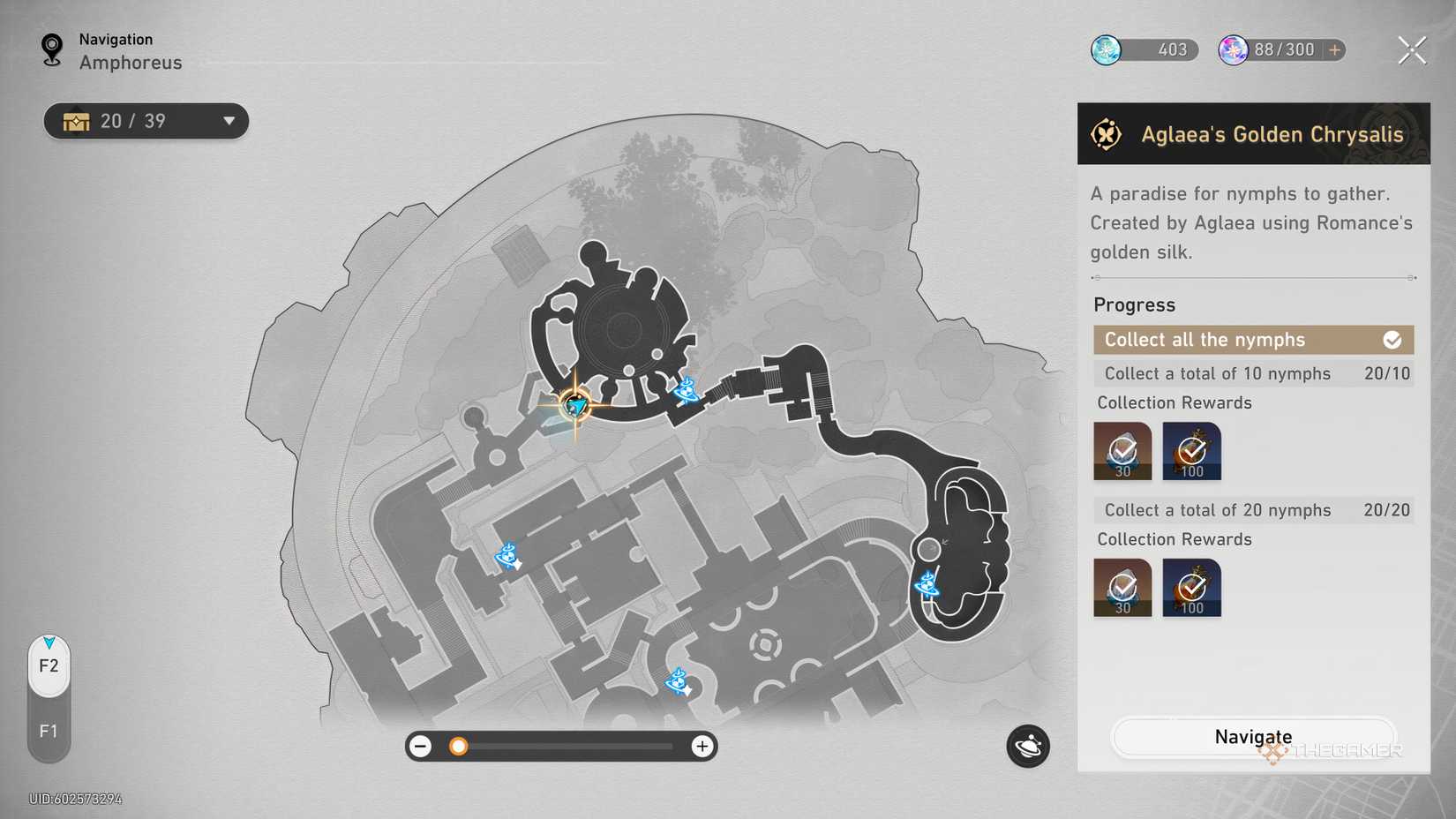 All Nymph Locations In Eternal Holy City Okhema In Amphoreus In HSR