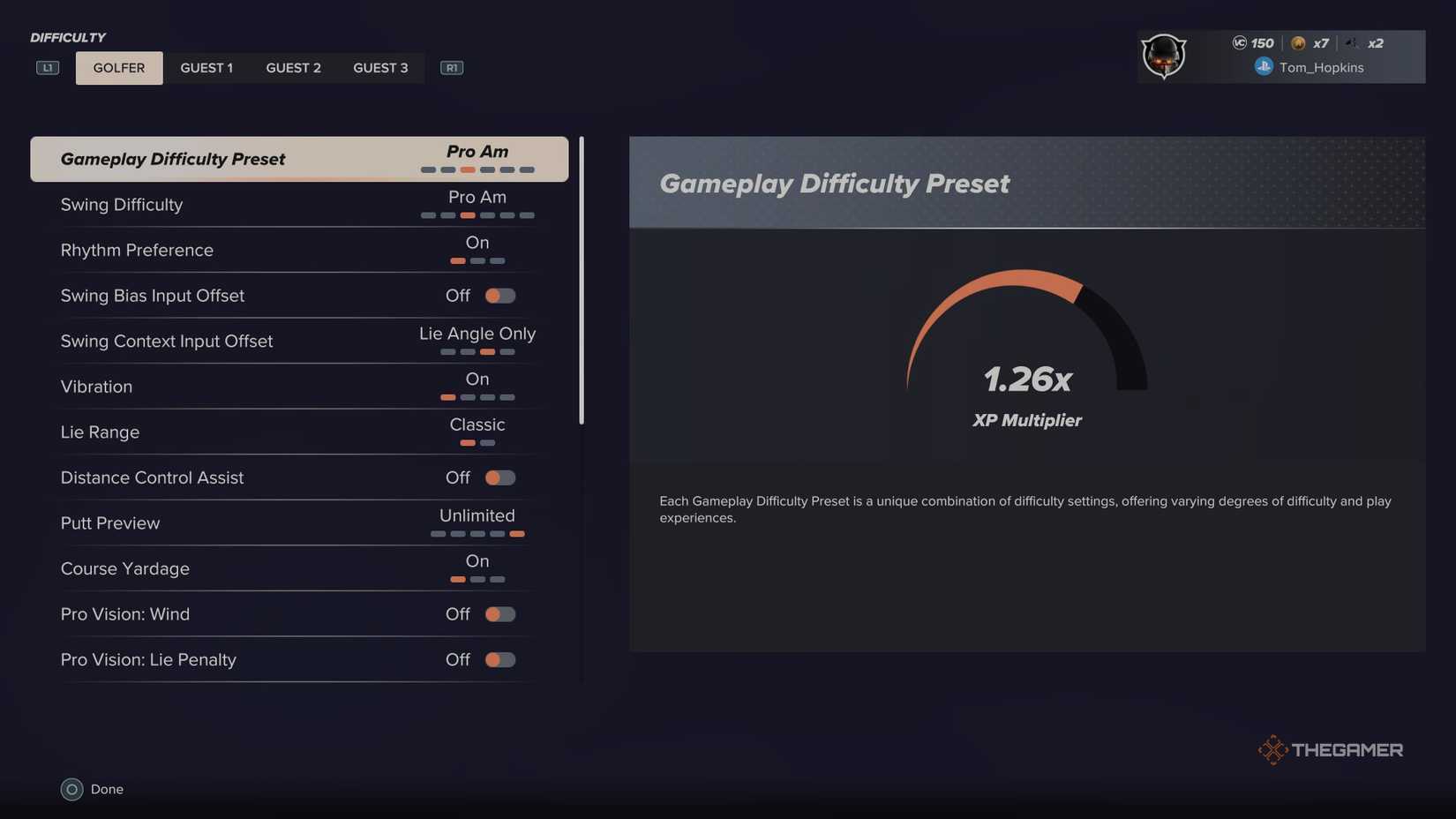 How To Change All Difficulty Settings In PGA Tour 2K25