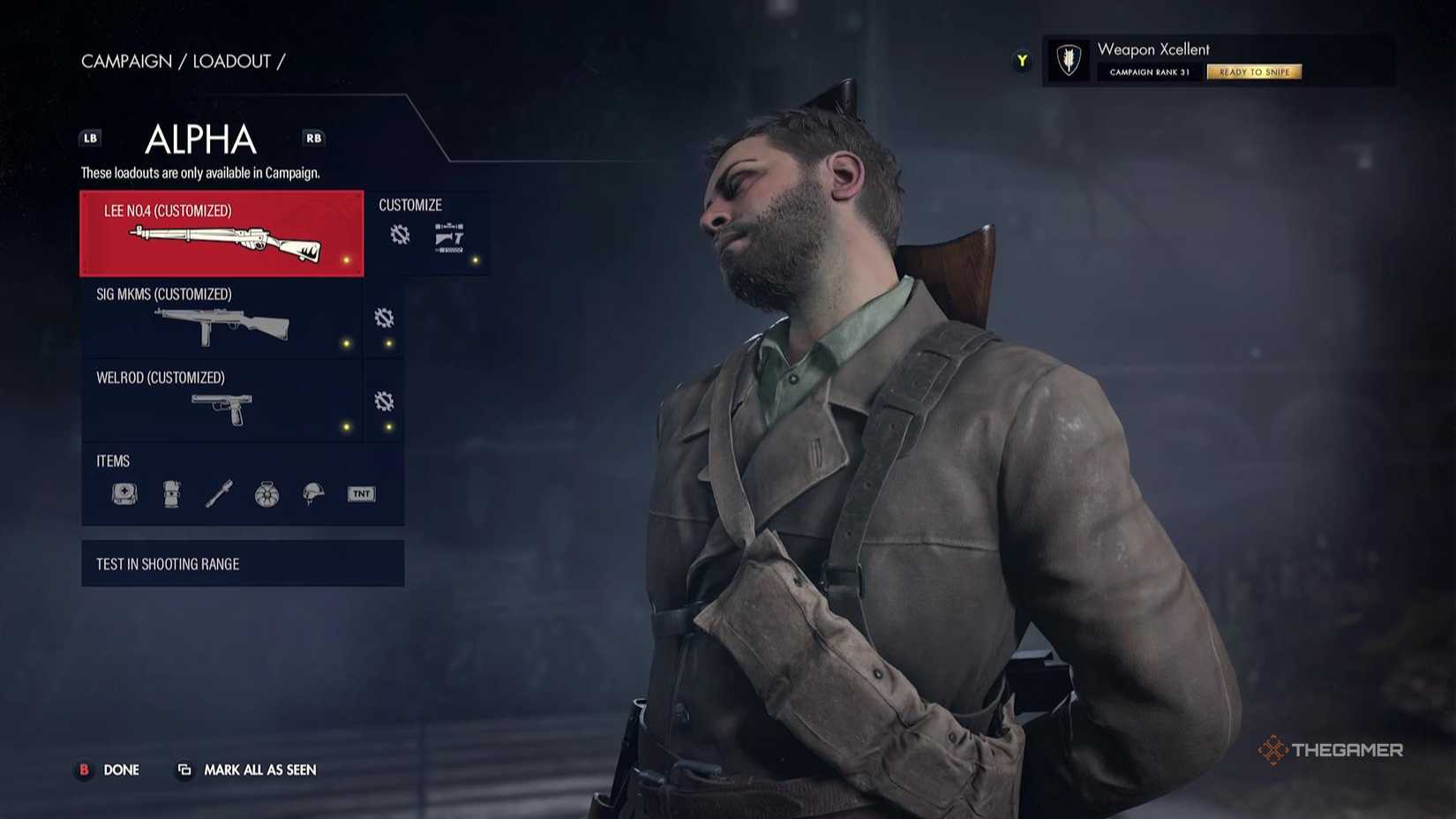 Best Campaign Loadout In Sniper Elite: Resistance