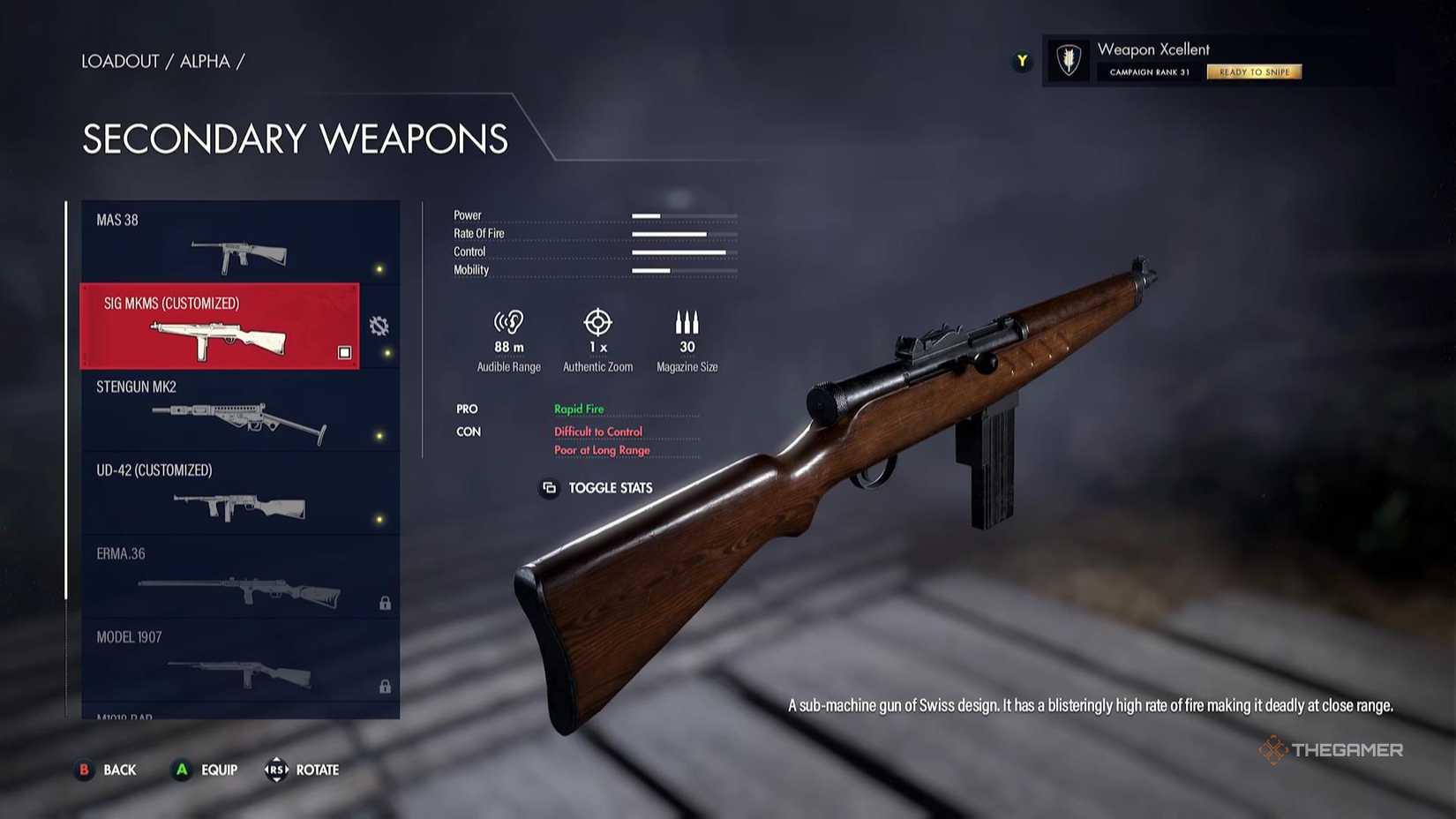 Best Campaign Loadout In Sniper Elite: Resistance