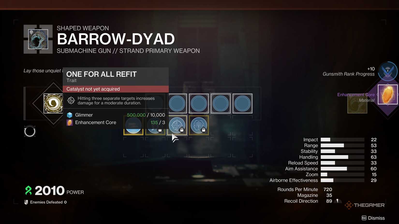 How To Unlock Every Catalyst For Barrow-Dyad In Destiny 2: Heresy