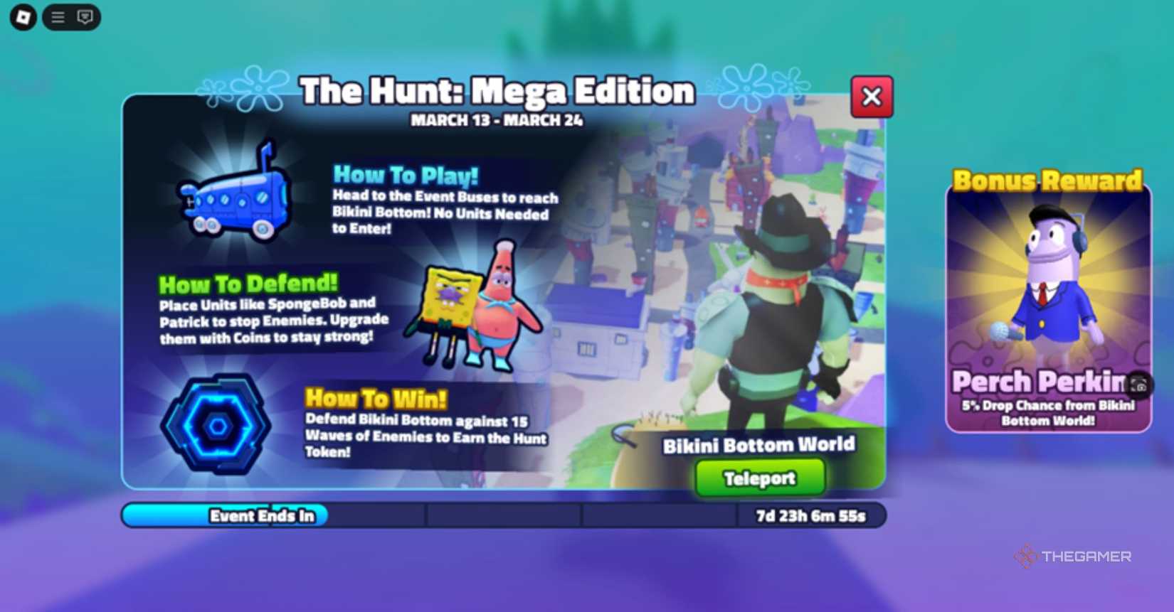 How To Get The Hunt Mega Edition Token In SpongeBob Tower Defense: Roblox