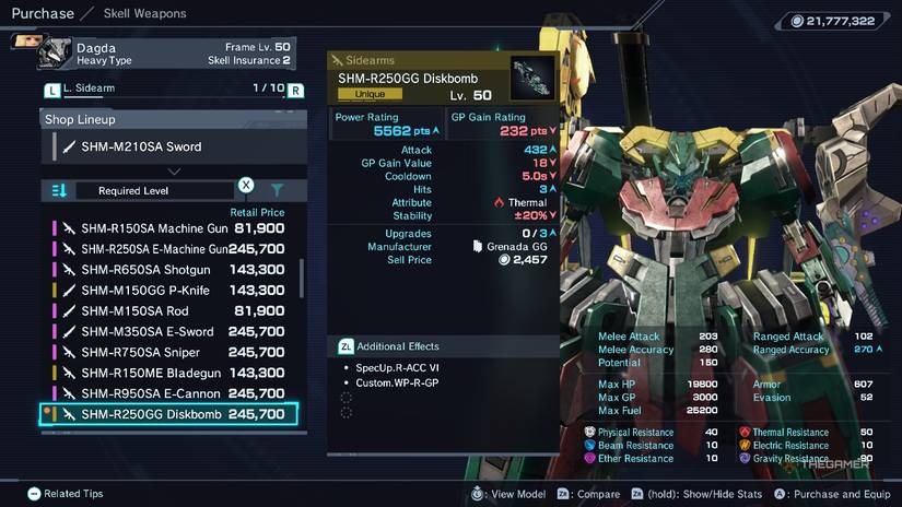 The Best Skell Weapons In Xenoblade Chronicles X