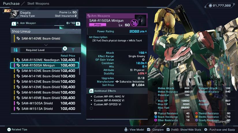 The Best Skell Weapons In Xenoblade Chronicles X